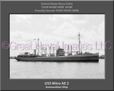 USS Nitro AE 2 Personalized Canvas Ship Photo Print Navy Veteran Gift ...