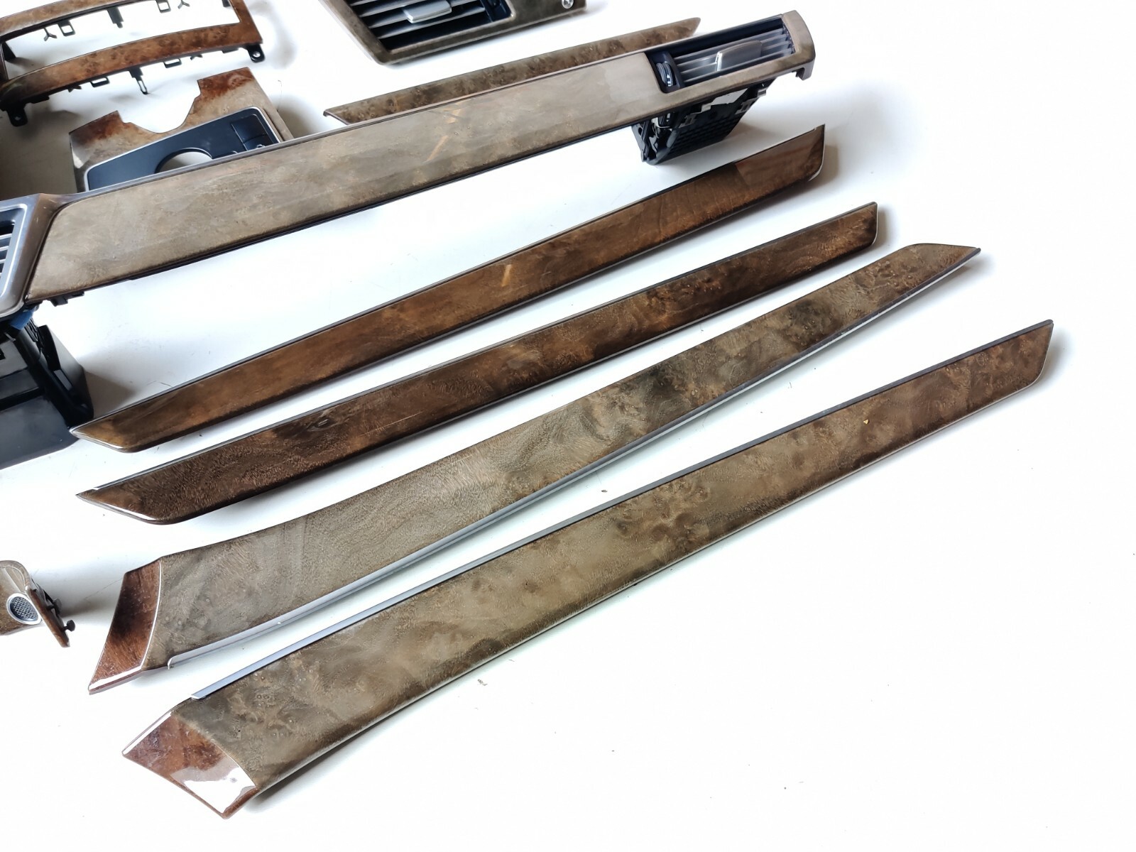 10-13 Mercedes E350 W212 Interior Wood Trim Set of 16 Dash Doors Center ...