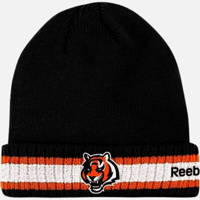CINCINNATI BENGALS CUFFED KNIT BEANIE HAT TOQUE WINTER SKI CAP ONFIELD ...