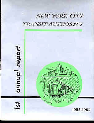 NYC SUBWAY FIRST ANNUAL REPORT 1953-1954 | eBay