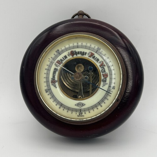 Vintage ATCO Germany Mahogany cased beveled glass barometer UNTESTED | eBay