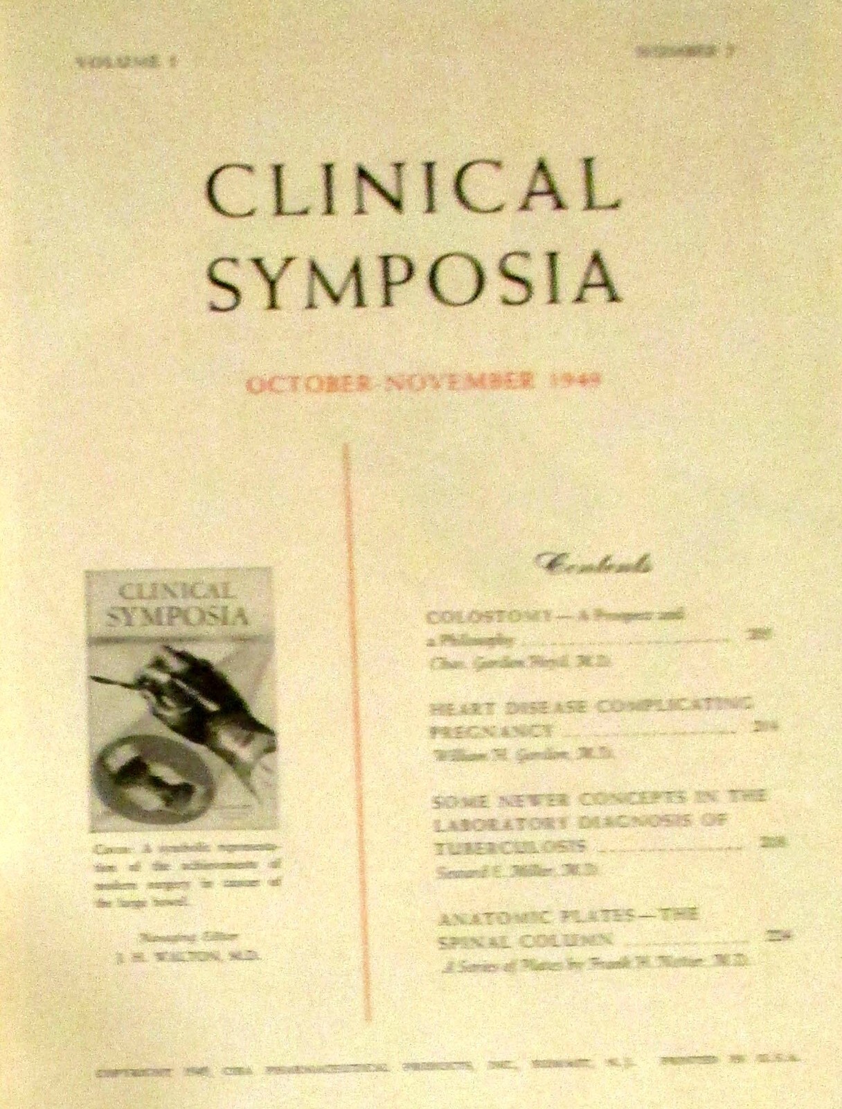 Vintage Clinical Symposia Magazine lot (3) Volume 1 1949 (2) & Volume 3 ...