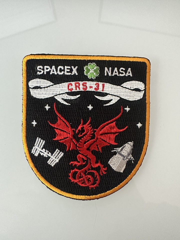 Original SpaceX Falcon 9 CRS 31 Mission Patch NASA 3.5” Mint Condition ...