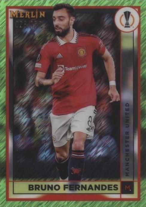 2022-23 Topps Merlin UEFA Club Competitions - Bruno Fernandes #99 Neon ...