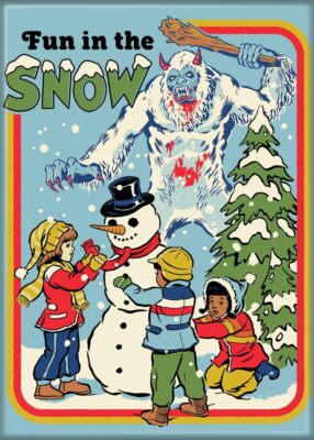 Steven Rhodes Humor Fun In The Snow Monster Refrigerator Magnet NEW ...