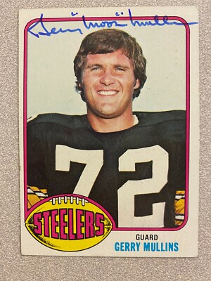 Gerry "Moon" Mullins signed PITTSBURGH STEELERS card 1976 Topps | eBay