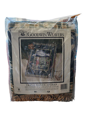 Goodwin Weavers Triple Woven Afghan 100% Cotton 48 X 67 “18th hole” | eBay