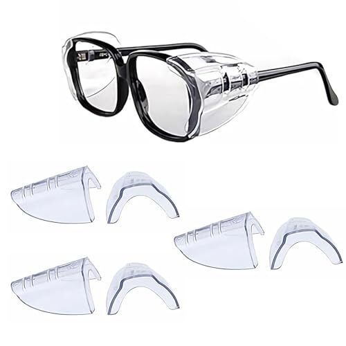 3 Pairs Eyeglasses Slip On Side Shields for Prescription Glasses Eye ...
