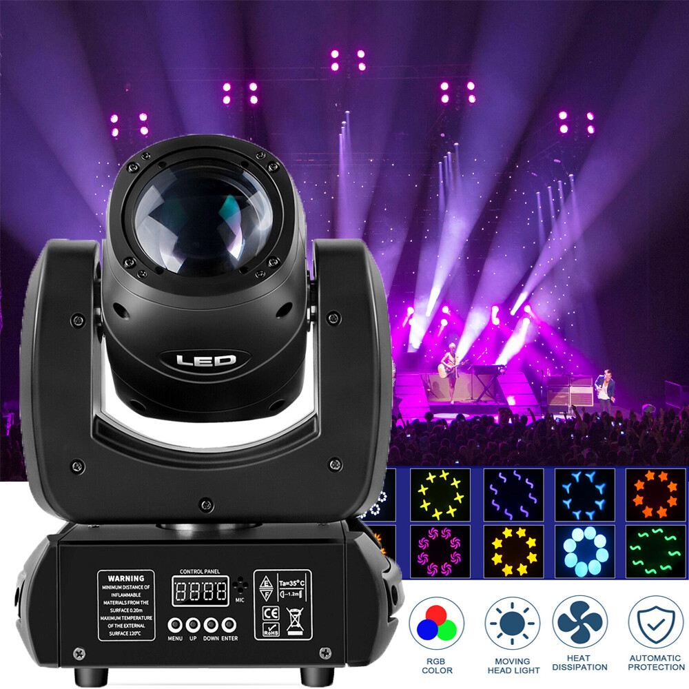 120W RGBW Moving Head Stage Lighting LED Spot Beam DMX Disco DJ Party ...
