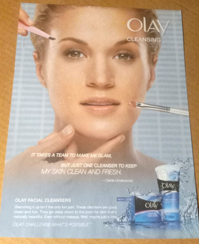 2011 print ad page -CARRIE UNDERWOOD Olay skin beauty Procter Gamble ...