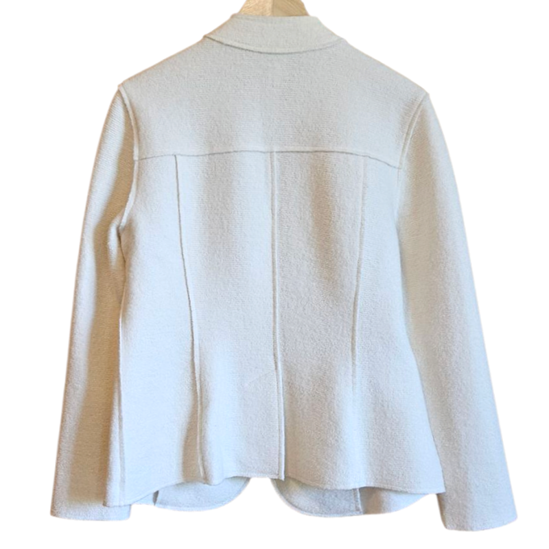 Chico's Jacket Military Wool Classy Professional Cream Women's Size 1 ...