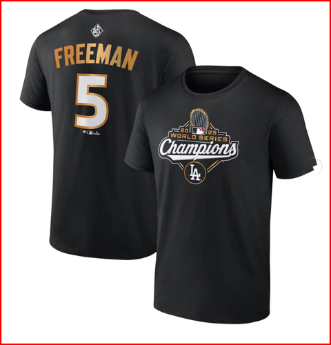 HOT SALE #5 Dodgers Freddie Freeman Fanatics Black 2025 World Series ...