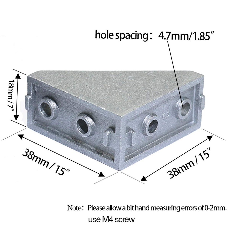 20 PCS Outside Corner Bracket Gusset for 2020 Series Aluminum Extrusion ...