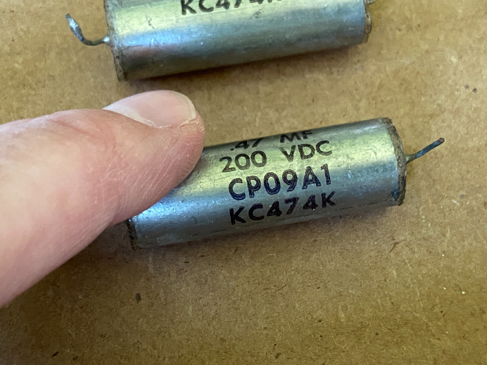 2 Vintage .47 uf 200v Pyramid Vitamin Q Capacitors TEST GOOD PIO Caps ...