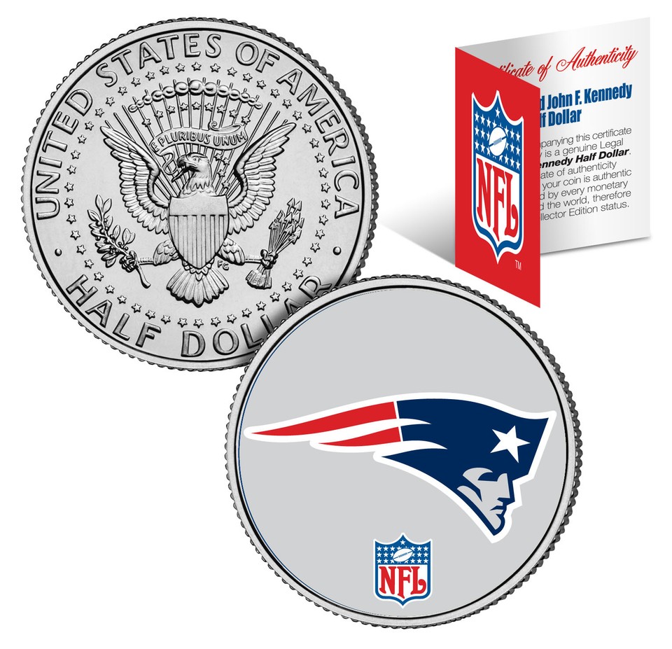 NFL TEAM LOGO JFK Half Dollar USA Football Coins OFFICIALLY LICENSED ...