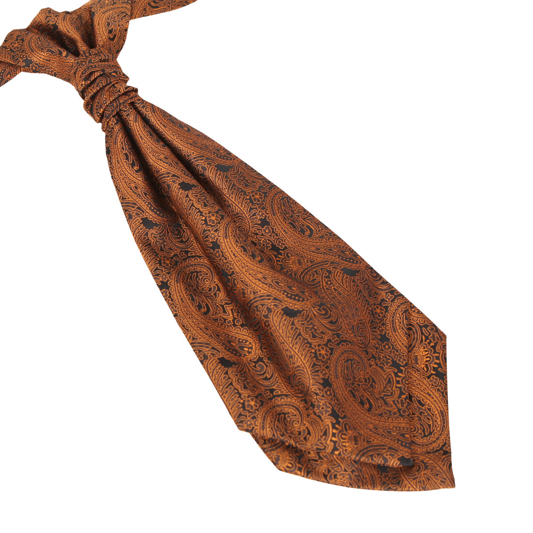 Epoint C.B.AQ.S.006 Brown Black Paisley Cravat Long Pre-tied Ascot Handkerchief | eBay Australia