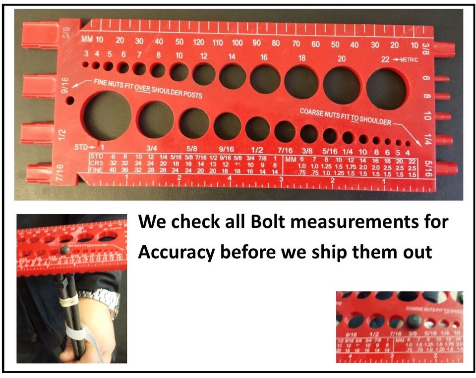 (PAIR) Leaf Spring Center Bolt Pin - 7/16 x 10"Fine Threaded Leaf Bolts ...