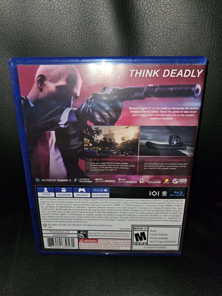 Hitman 2 PS4 Sony PlayStation 4 883929639571 | eBay