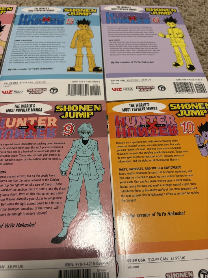 Hunter x Hunter Manga Series Vol. 3-10 English Lot Viz Media 8 Book ...