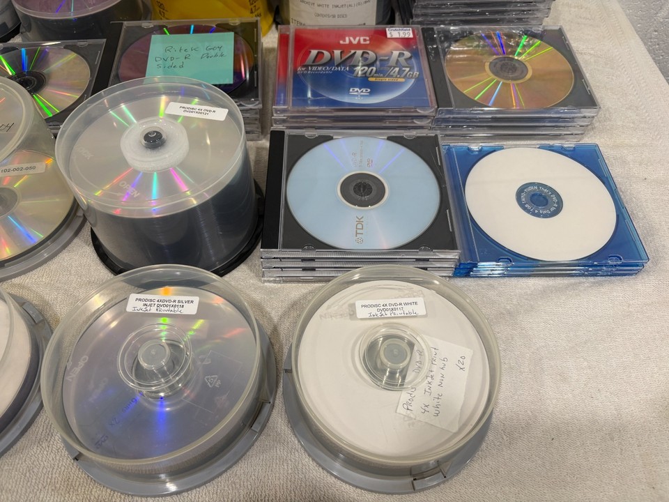 Lot Of 468 DVD-R Recordable Media Discs - Mitsui, TY, Panasonic & More ...