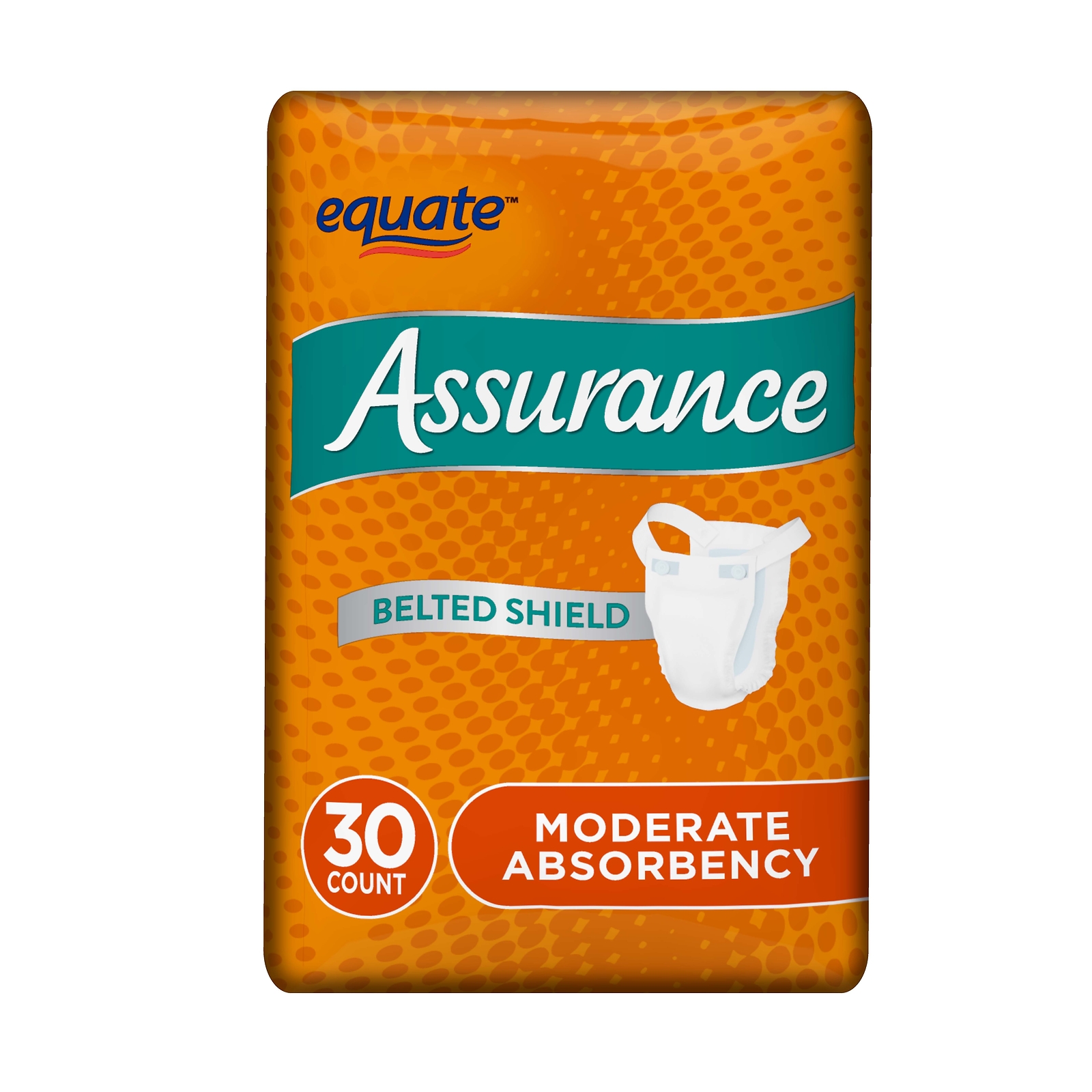 Assurance Incontinence Belted Shield Unisex, One Size Fits All - 30 Ct ...