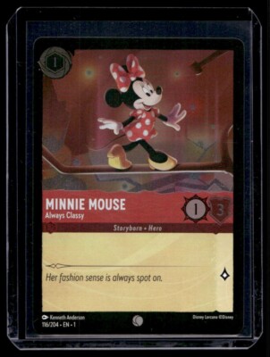 Disney Lorcana The First Chapter Minnie Mouse Always Classy Foil 116/ ...