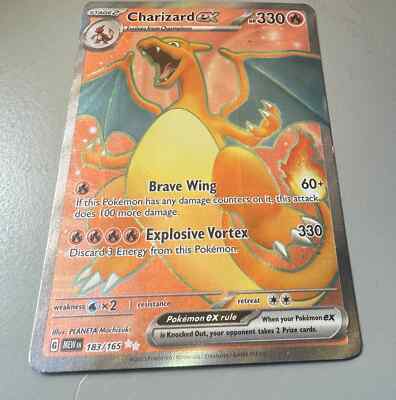 Pokemon Charizard EX HP 330 183/165 Full Art Holo Rare NM | eBay