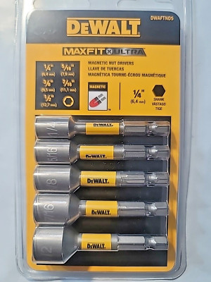 DeWalt MAXFIT ULTRA Magnetic Nut Driving Set (5-Piece) DWAFTND5 1/4 ...