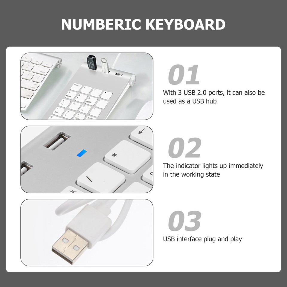 10 Key Numeric Pad Keypad Laptop 10 Key Keypad 10 Key Usb Keypad Macro ...