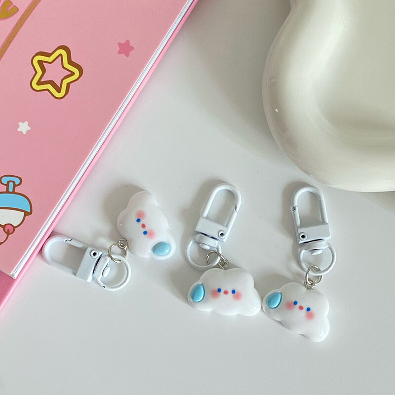 Cute Cartoon Cloud Keychain Creative Kawaii Keyring Backpack Charms ...