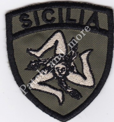 [Patch] Shield Sicily Trinacria Green Military CM 5,5x6,5 Patch Embroidery -1095 | eBay