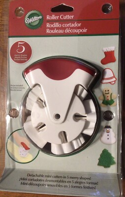Wilton Roller Cookie Cutter Set 5 Small Merry Shapes Christmas New | eBay