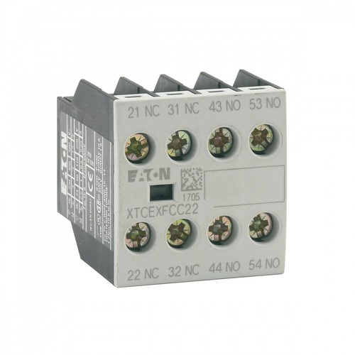 XTCEXFCC22, EATON, Auxiliary Contact 2NO/2NC Top Mnt for use with XT ...
