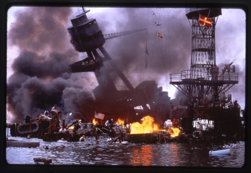 Pearl Harbor After Attack In Color Arizona Color Explosion | The