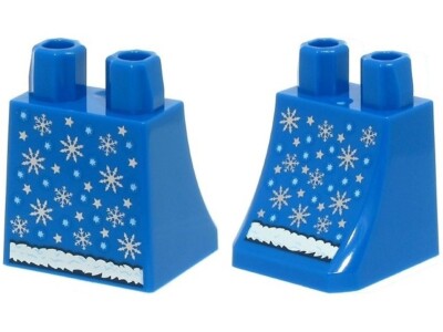 New LEGO Skirt BAM Winter Fur Snowflakes Metallic Silver Curved Small ...