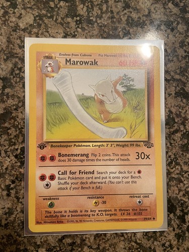 Pokémon TCG Marowak Jungle 39/64 Regular 1st Edition Uncommon | eBay