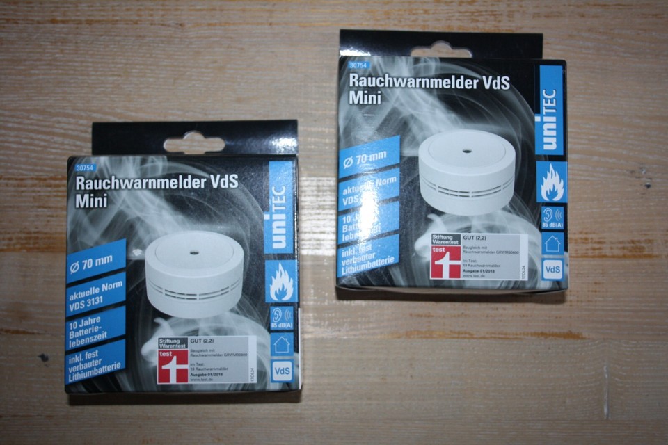 Unitech EIM-219 Mini-Rauchwarnmelder weiß Ø 70 mm 30754 | eBay