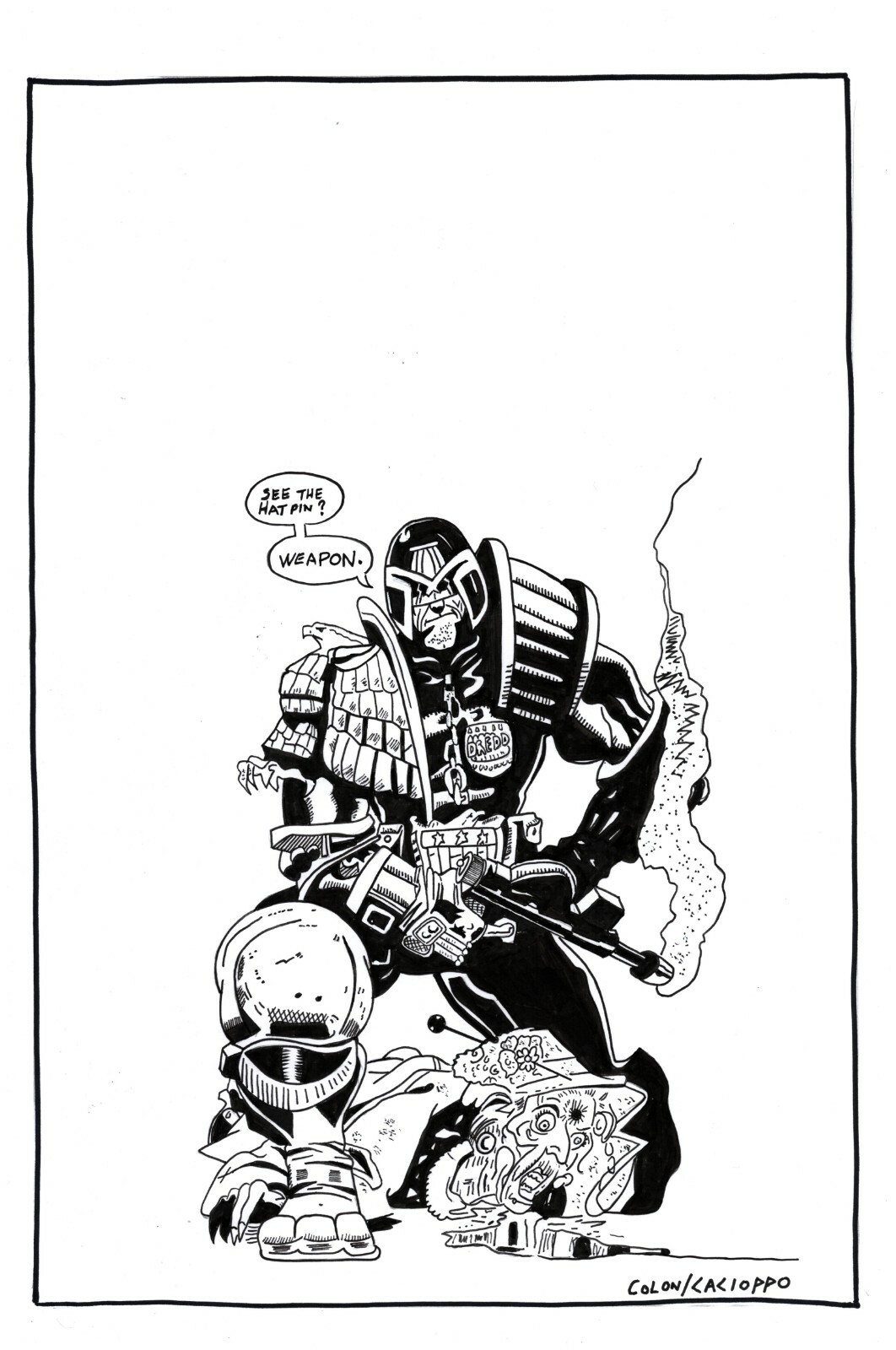 JUDGE DREDD PINUP III~ANTHONY CACIOPPO~NEW ART! | eBay