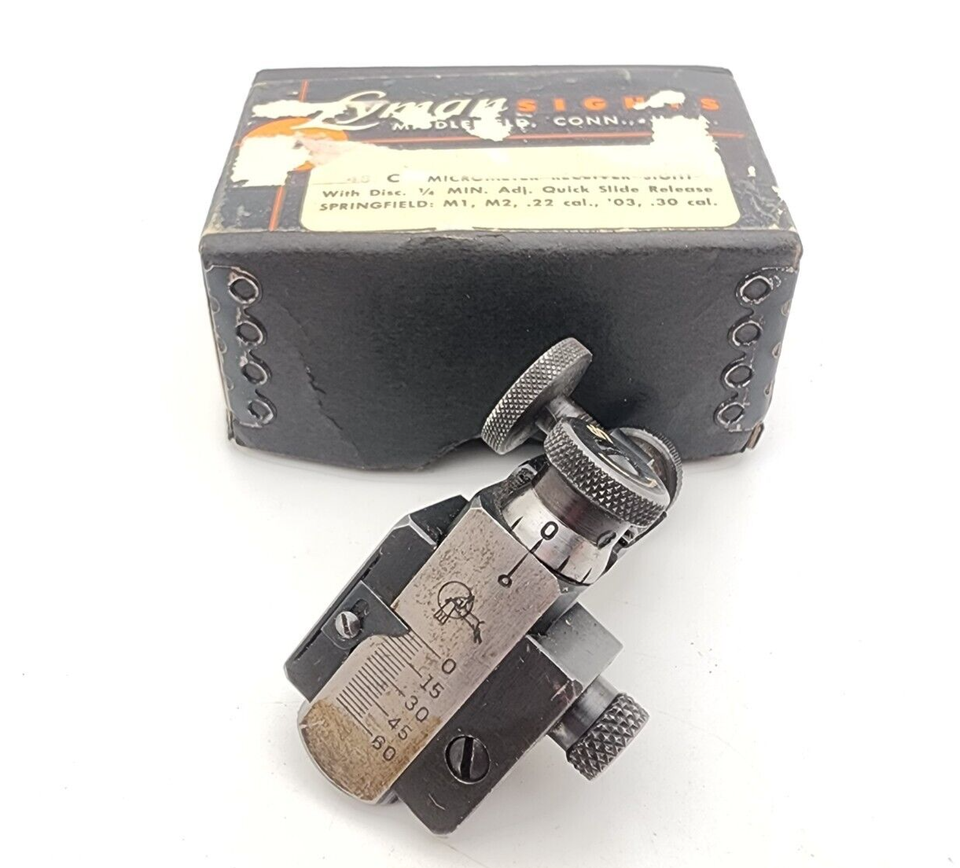 Lyman Model 48C Receiver Sight for M1 M2 .22 '03 .30 Springfield w/Box ...