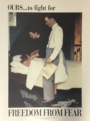 Norman Rockwell Buy War Bonds Four Freedoms Series Freedom From Fear ...