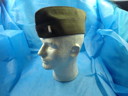 WW2 US ARMY OFFICER'S DRESS OVERSEAS HAT WITH 1st LT. RANK INSIGNIA | eBay