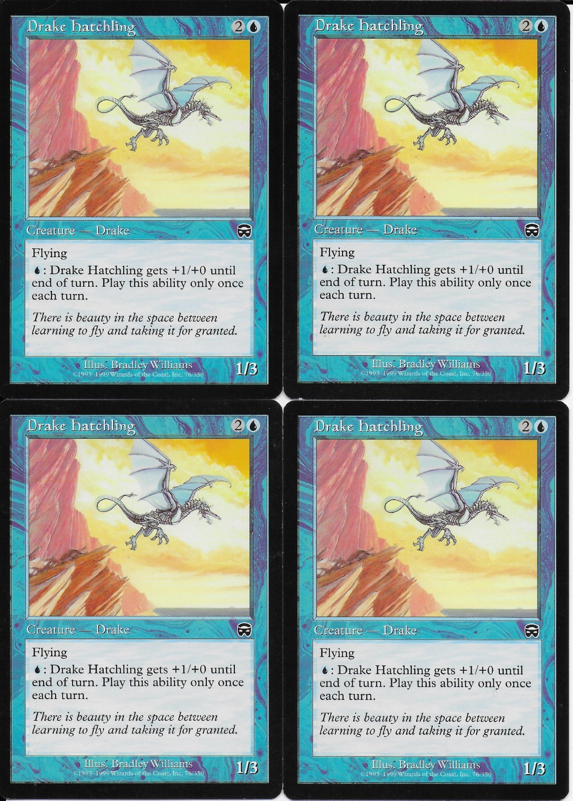 MTG: DRAKE HATCHLING Mercadian Masques COMMON; played, Excellent ...