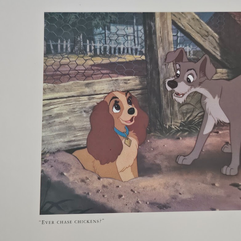 Disney's Lady And The Tramp Ever Chase Chickens Lithograph ...