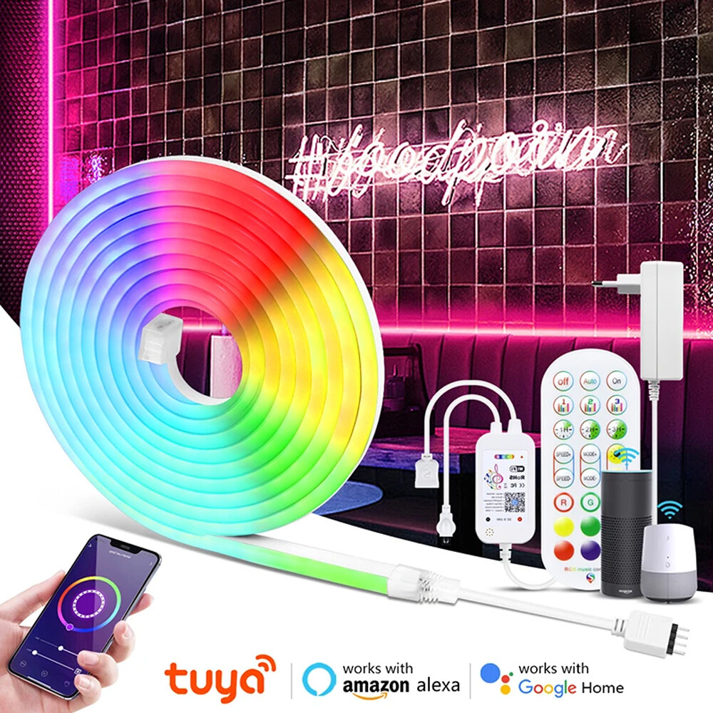 Neon LED Strip Streifen 12V 2835 RGB Flex Schlauch diffus Lichtband ...