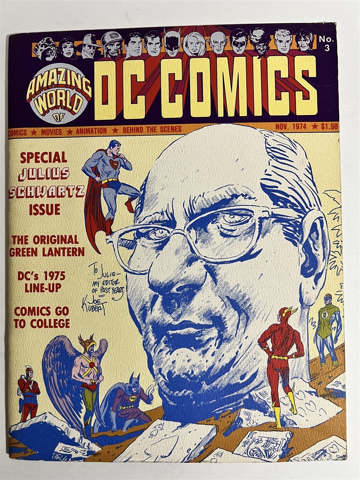 AMAZING WORLD OF DC COMICS NOVEMBER 1974 JULIUS SCHWARTZ ISSUE DC ...