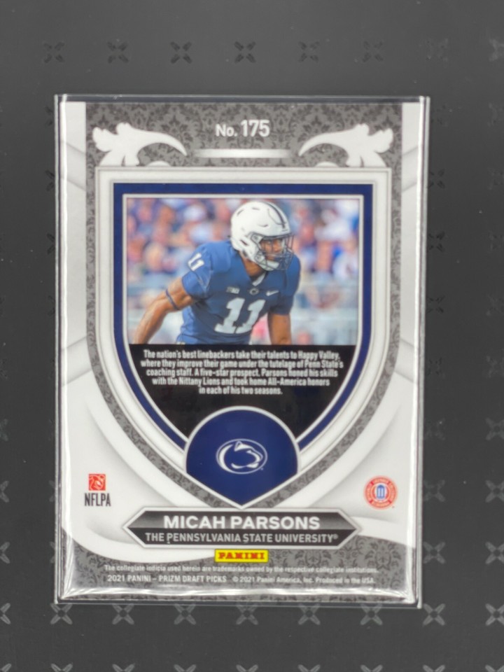 Micah Parsons Crusade Rookie Card 2021 Panini Prizm Draft Picks Trading ...