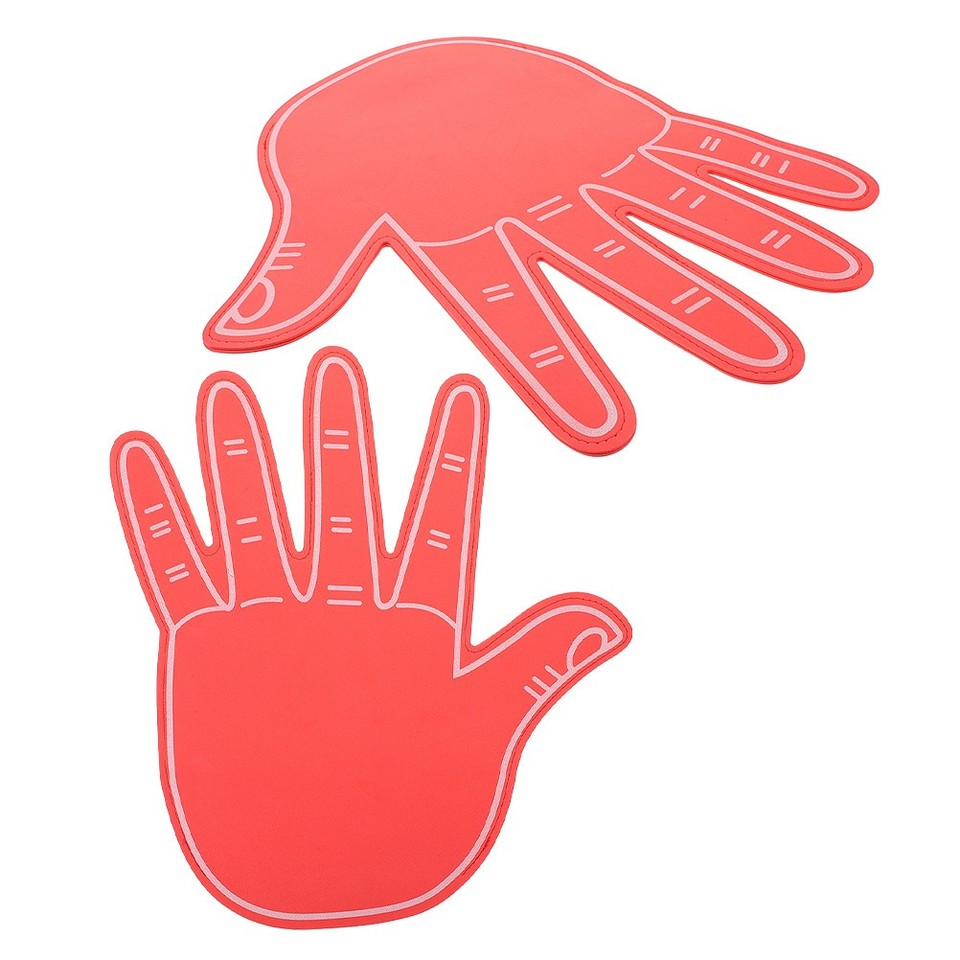 2 Pcs Sponge Fingers Atmosphere Prop Cheer Foam Hand Cheerleading Props ...