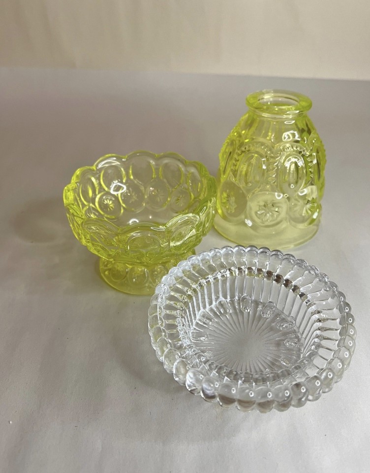Moon and Star LG Wright Style Vaseline Uranium Courting Fairy Lite | eBay