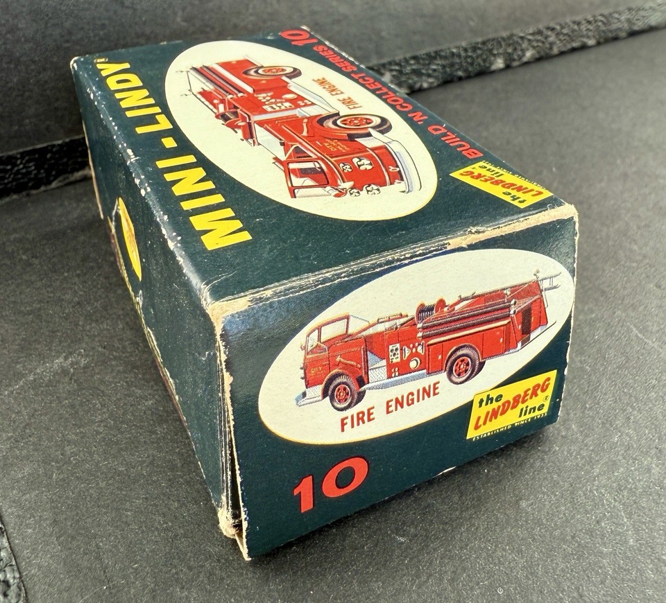 1968 Mini-Lindy #10 Fire Engine Boxed UNBUILT Lindberg Fire Department ...