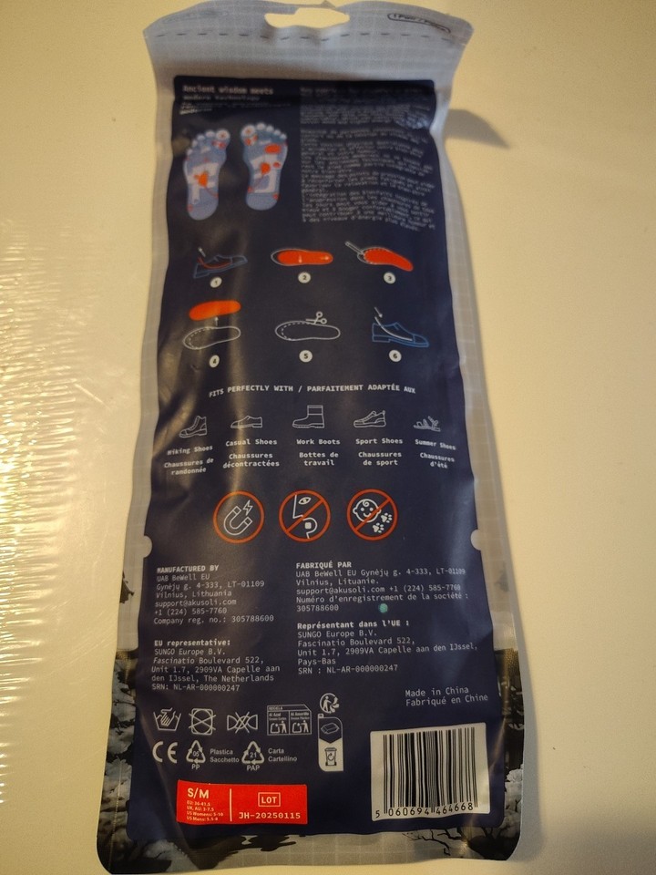 AKUSOLI Magnetic Shoe Insoles. Arch Support Inserts for Pain, Plantar ...